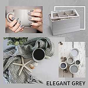 Vlando Miller Jewelry Tray-Six compartment,Multiple Color Combinations, Large Capacity Multi-Layer Design and Fashion(Grey)