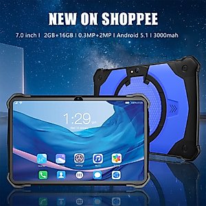 Nsxcdh Android Tablet, 7 Inch Bluetooth WiFi Voice Call Game Video Learning Tablet with IPS HD Display Screen, Dual Camera, 2GB RAM+16GB Storage, SIM Card Function, 3000 MAH Battery