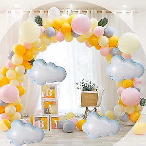 12 Pieces White Cloud Foil Balloons For Baby Shower Boys Girls Birthday Wedding Themed Decoration Party Supplies