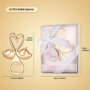 24Pcs Swan Bottle Openers for Wedding Favors,Bridal Shower Party Gifts or Baby Shower Souvenirs to Guests