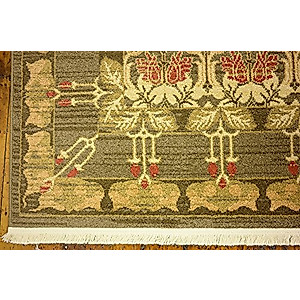 Unique Loom Edinburgh Collection Classic Oriental Traditional French Country Inspired Border Design Area Rug, 5 x 8 ft, Brown/Beige
