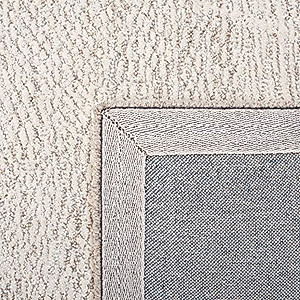 SAFAVIEH Metro Collection Area Rug - 9' x 12', Natural & Ivory, Handmade Wool, Ideal for High Traffic Areas in Living Room, Bedroom (MET999A)