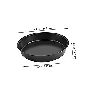 SOLUSTRE 8 Inch Baking Dish Wedding Cake Plates Tortilla Cooker Bread Tray Kitchen Baking Tray Crisper Pan Bakery Pizza Plate Baking Tool Non-stick Oven Pan Pancake Oven Pan Carbon Steel