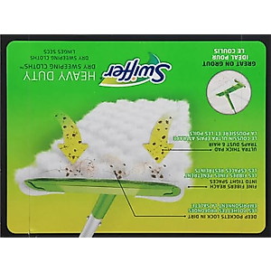 Swiffer Sweeper Heavy Duty Multi-Surface Dry Cloth Refills for Floor Sweeping & Cleaning, 20Count