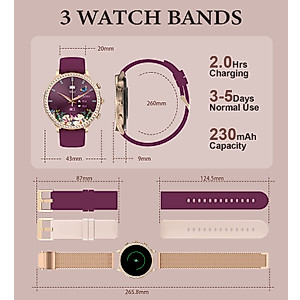 Iaret Smart Watch for Women (Call Receive Dial), Smart Watches for Android iOS Phones 1.32" Touchscreen Smartwatch with AI Voice Control Heart Rate Sleep Monitor Pedometer Waterproof Activity Tracker