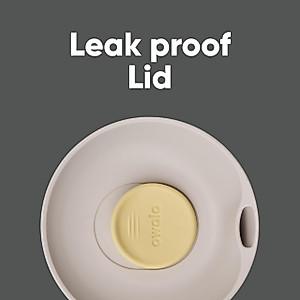 Owala SmoothSip Slider Insulated Stainless Steel Coffee Tumbler, Reusable Iced Coffee Cup, Hot Coffee Travel Mug, BPA Free 12 oz, Grey/Green (Sour Apple)