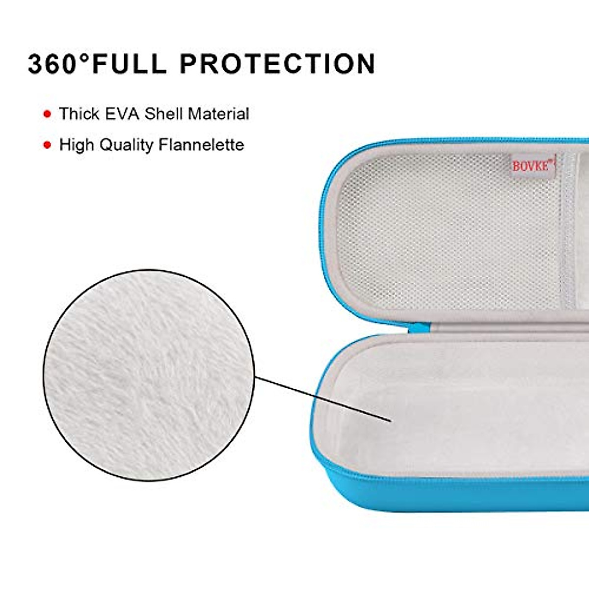 BOVKE Travel Stethoscope Case for 3M Littmann Classic III, Lightweight II S.E, MDF Acoustica Deluxe Stethoscope, Extra Room for Medical Scissors, LED Penlights and Nurse Accessories, Turquoise