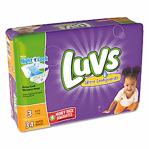 Luvs - Diapers Size 3: 16 To 28 Lbs 34/Pack 4 Pack/Carton "Product Category: Breakroom And Janitorial/Diapers"