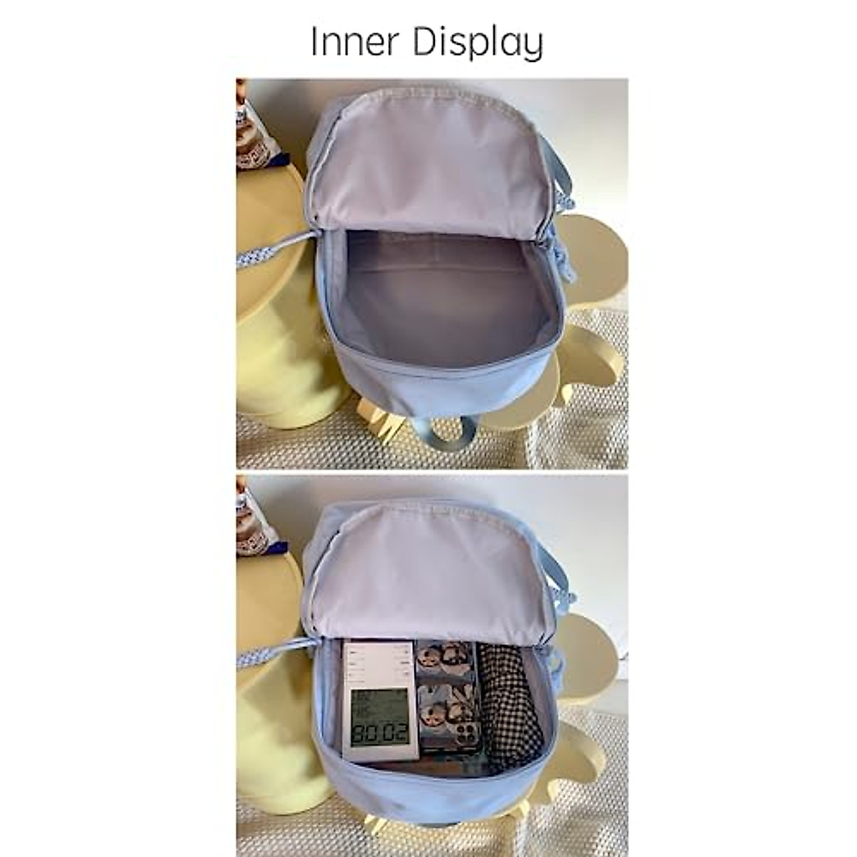 JHTPSLR Preppy Backpack Y2K Aesthetic Backpack Colorful Stars Backpack Cute Aesthetic Backpack Laptop Backpack Casual Daypack (Blue)