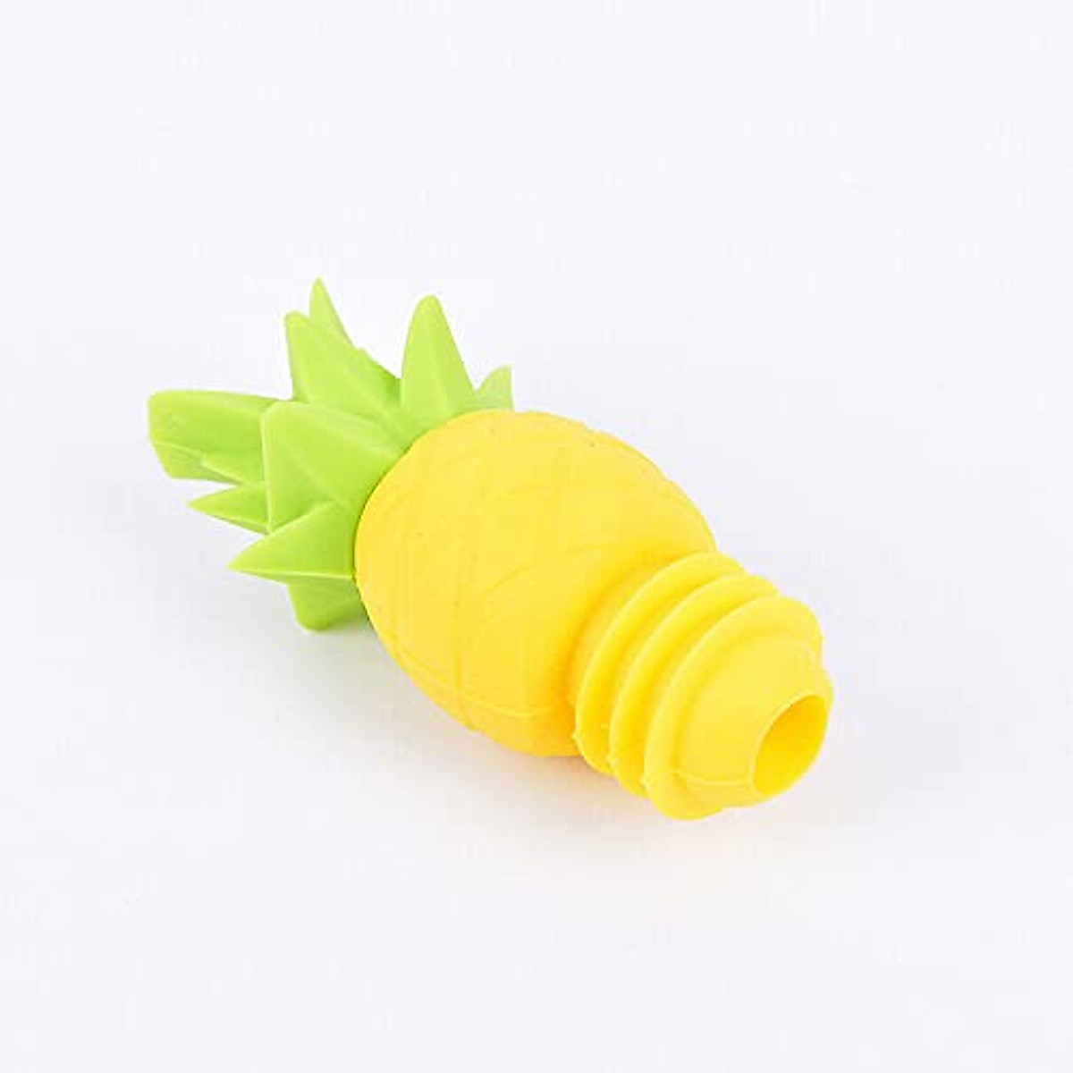 Cute Wine Stoppers for Wine Bottles - 4Pcs Funny Wine Stoppers Pineapple Small Bottle Caps for Crafts Cork Wine Bottle Stopper- Yellow Silicone Wine Stopper Wine Bottle Sealer Bottle Top Covers