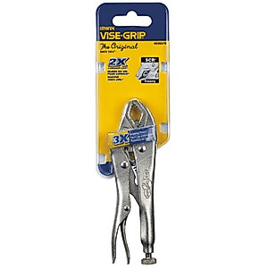 IRWIN Tools VISE-GRIP Locking Pliers, Original, Curved Jaw, 5-inch (4935579),Silver Metallic