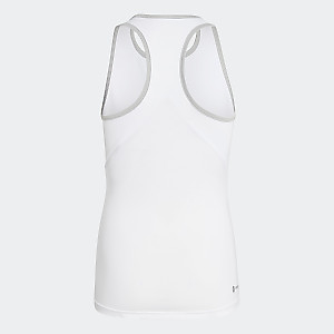 adidas Girls' Club Tank Top, White, X-Large