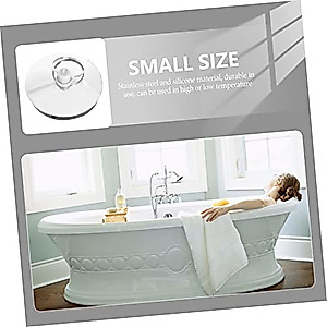 SOESFOUFU 9 Pcs Sink Stopper Bathtub Accessories Bathtub Drain Stoppers Hard Case with Foam Hotel Bathtub Clog Tool Kitchen Drains Stopper Bath Tub Accessories Water Stopper Silver Rubber