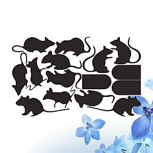 SUPVOX 4 Sets Halloween Sticker Mouse Pattern PVC Wall Stickers Wall Decal Removable Wall Art Stickers