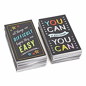 Iconikal Inspirational Motivating Thankful Mini Quote Cards, Blank Back, 200-Count