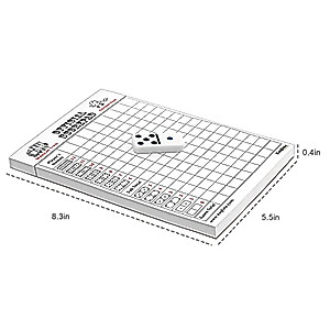 Exqline Mexican Train Dominoes Accessories - with 6.5" Mexican Train Hub Centerpiece, 8 Metal Mexican Train Markers and 70-Sheets Mexican Train Score Pads Great Mexican Train Dominoes Set.