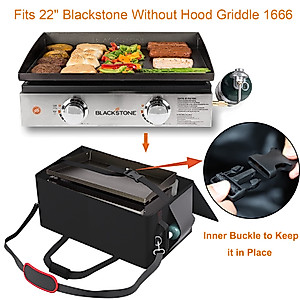 22 Inch Griddle Carry Bag for Blackstone 1666 22 Inch Grill Table Top Griddle Without Hood Lid, Fits Blackstone 22" Grill Griddle with Grill Cover Carrying Bag