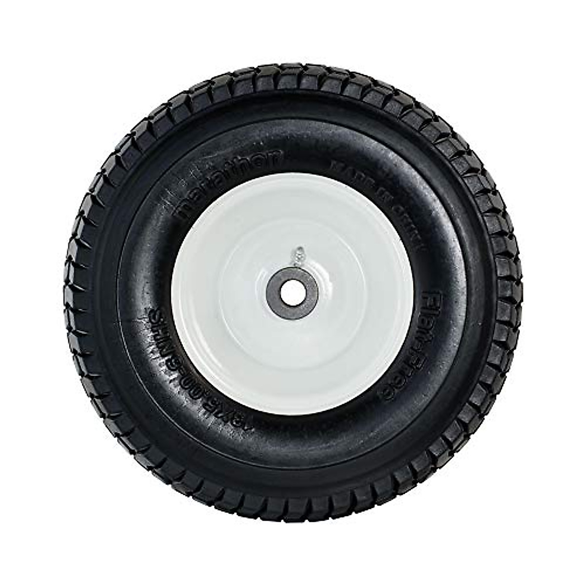 Marathon 30326 13x5.00-6" Flat Free Lawnmower Tire on Wheel 3" Hub, 3/4" Bushings