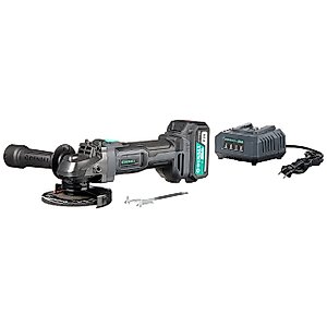 Amazon Brand - Denali by SKIL 20V Cordless Angle Grinder Kit with 4.0Ah Lithium Battery and 2.4A Charger, Blue