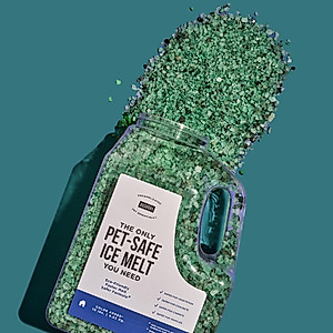 Natural Rapport Pet Friendly Ice Melt - Calcium Chloride Free, Pet Safe Ice Melter, Rock Salt Alternative - Time Release Deicer Formula Lasts 3X Longer (10 lb)
