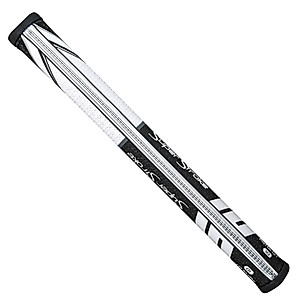 SuperStroke Traxion Pistol GT™ Tour Golf Putter Grip, Black/White (Pistol GT™ 1.0 Tour) | Advanced Surface Texture that Improves Feedback and Tack | Minimize Grip Pressure | Tech-Port