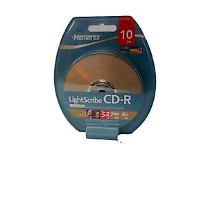 Memorex 52X Write-once CD-r with Lightscribe Technology