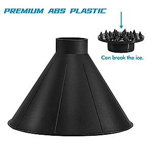 Magical Ice Scrapers for Car Windshield - 4 Pack Round Ice Scraper with Funnel, Professional Snow Removal Shovel Tool