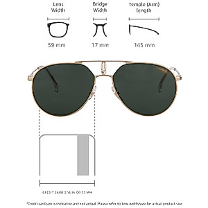 Carrera CARRERA 1025/S PEF Gold/Green CARRERA 1025/S Pilot Sunglasses Lens Ca , 59mm