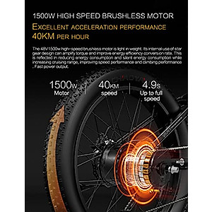 Bezior X PLUS Electric Bike for Adults, Foldable 26"x4.0 Fat Tire Electric Bicycle, 1500w Motor 48V 17.5Ah Removable Lithium Battery, Up to 25 MPH, Shimano 27-Speed Gear and Dual Shock Absorber Ebikes