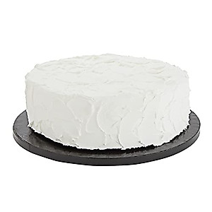 8" 10" 12" Black Cake Drum Set for Baking Supplies, Round Cake Boards for Desserts (6 Pack)