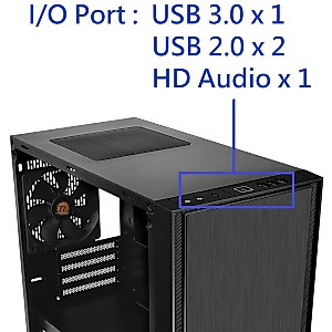 Thermaltake Versa H17 Black SPCC Micro ATX Mini Tower Gaming Computer Case CA-1J1-00S1NN-00