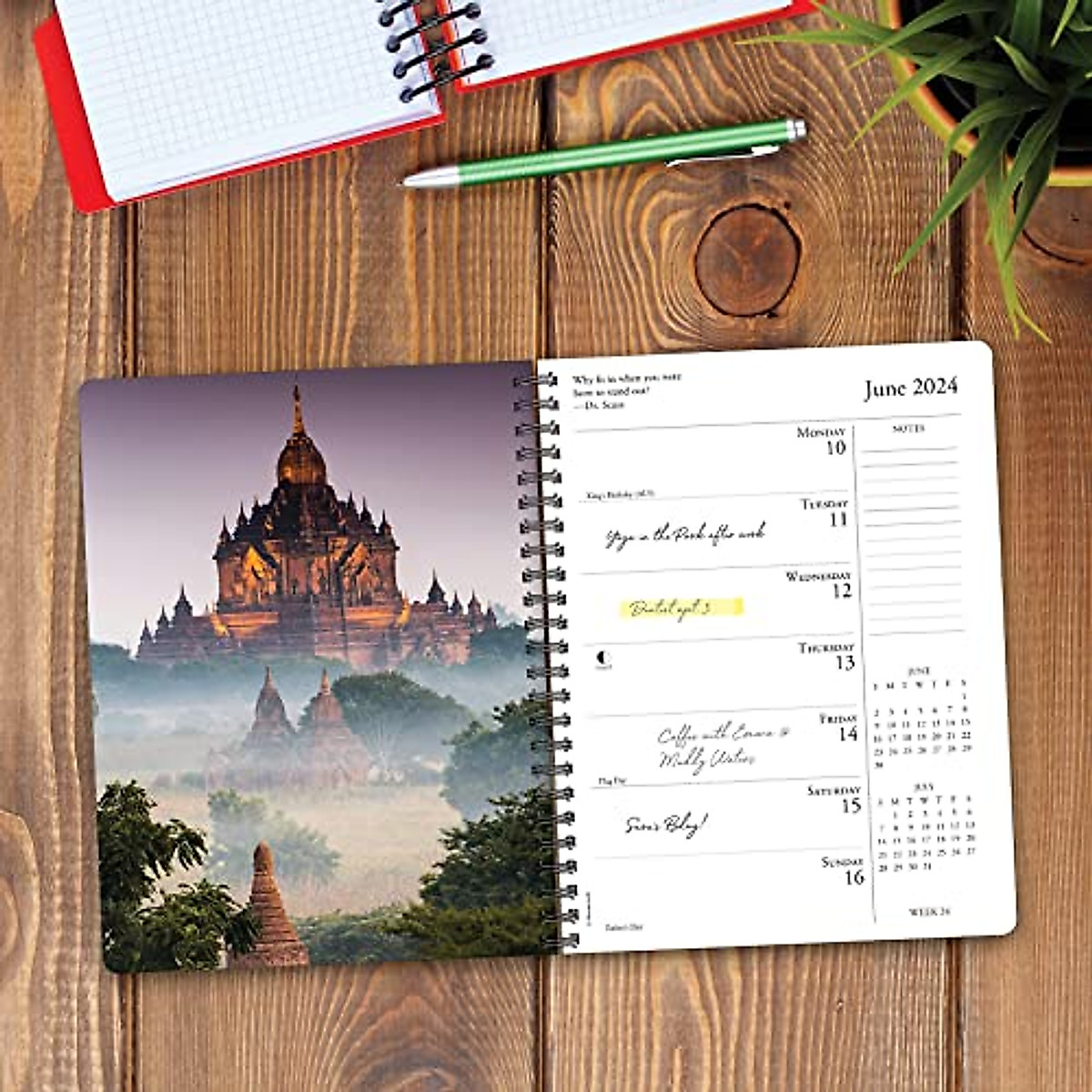 Willow Creek Press Destinations Softcover Weekly Planner 2024 Spiral-Bound Engagement Calendar (6.5" x 8.5")