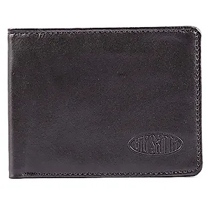 Big Skinny Men's Slimline Leather Bi-Fold Slim Wallet, Holds Up to 25 Cards, One Size, Black