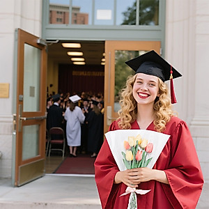 100 Pcs flower packaging transparent bag,flowers bouquet sleeve transparent cellophane Suitable for flower shop, shopping mall flower packaging