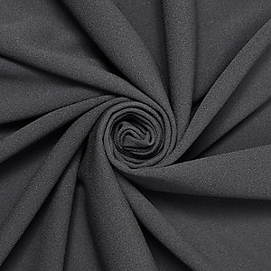 Crepe Scuba Knit Polyester Spandex Stretch 60 Inch Fabric by The Yard (Charcoal)