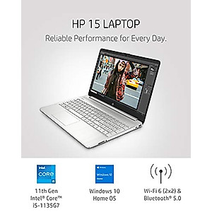 HP 15 Laptop, 11th Gen Intel Core i5-1135G7 Processor, 8 GB RAM, 256 GB SSD Storage, 15.6” Full HD IPS Display, Windows 10 Home, HP Fast Charge, Lightweight Design (15-dy2021nr, 2020)