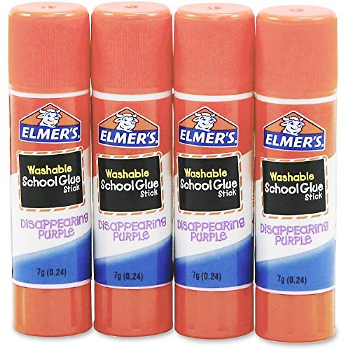 Elmer's Disappearing Purple School Glue Sticks, 0.24 oz Each, 4 Sticks per Pack (E543)
