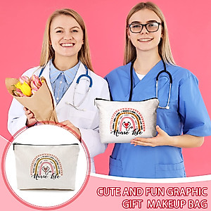 Pinkunn 9 Pieces Nurse Gift Survival Kit Cosmetic Bag Nursing Travel Toiletry Bag for Birthday Gift Funny Nurse Toiletry Makeup Bag for Thank You Women Accessories Work Graduation Christmas