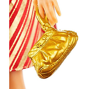 Mattel Barbie Holiday RED and Gold Dress GFF68