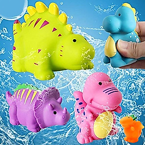 Baby Bath Toys,Bath Toys,Bath Toy Storage,Bath Toys for Toddlers 1-3,Bath Toy Baby Bath Set，Letters & Numbers, Bath Toy Organizer Dinausors Toys , Water Spray Bath Set with Fishing Net(44)