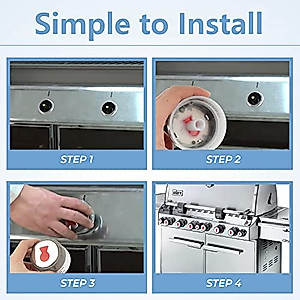 PalpitateC 91538 Control Knobs Compatible with Weber Summit 400/600 Grills Manufactured 2012 and Later, Fit for E-470, E-670, S-460, S-470, S-660, S-670, Lighted Control Knobs Set of 2