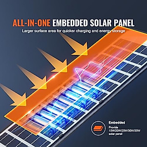 VEVOR 400W Solar Street Light, LED Solar Flood Lights Outdoor 40000lm with Infrared Remote Control, IP66 Waterproof Security Solar Motion Sensor Lamp for Garden Yard Home Path Garage Parking Lot