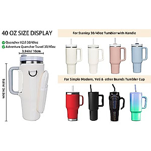 FLAKBOTLE Water Bottle Carrier Bag for Stanley Tumbler 40 oz with Handle, Water Bottle Holder with Pouch and Adjustable Strap, Sleeve Accessories with Pocket for 40 oz Cup