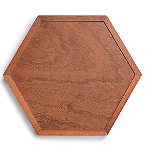 Wooden Chinese Checkers Halma Board Game Set - 12.7 Inches - with Drawers and Glass Marbles - Made by Yellow Mountain Imports