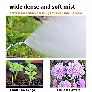 Mist Watering Wand For Hanging Baskets,25 Inch Spray Wand With Adjustable Nozzle, Car Pet Window Cleaning Tool, Great For Watering Seedbeds, Hanging Plants, Deck Plants.（90-degree curved nozzle）