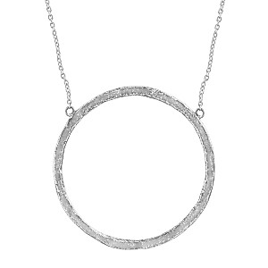 Silpada 'Duomo' Open Circle Pendant Necklace in Sterling Silver, 16" + 2"