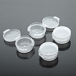 UUYYEO 30 Pcs 5 Grams Plastic Cosmetic Jars Empty Clear Case Mini Sample Makeup Jars Bottles Cosmetic Pot Containers with Snap Lids