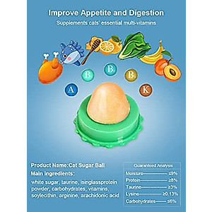 Cayse Cat Toys, 4 Natural Silvervine Catnip Balls, Edible Catnip Wall Toys, Safe Healthy Kitty Toys for Cats Lick, Kitten Chew Toys, Teeth Cleaning Dental Cat Ball Toy, Catnip Wall Treats