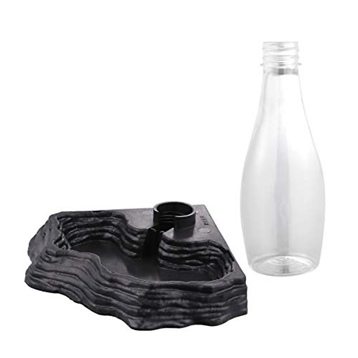 Baluue Reptichip Turtle Feeder Reptile Water Feeder Reptile Water Dispenser Refilling Water Dispenser Reptile Drinking Tool for Tortoise Lizard (Black) Reptile Water Dispenser Reptile Water Bowl