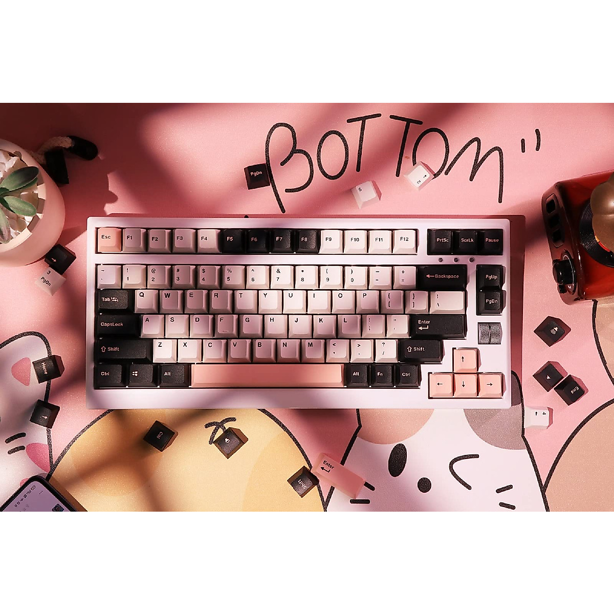 EPOMAKER Eclair 75% Hot Swappable Programmable RGB Bluetooth 5.0/2.4GHz/Wired Gaming Keyboard Kit NKRO with Sound Absorption Foam, Multimedia Wheel Control, 3000mAh Battery for Mac/Win (Eclair White)